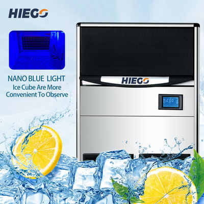 100KG Barrel Ice Maker R404a Commercial Ice Cube Machine Air Cooling